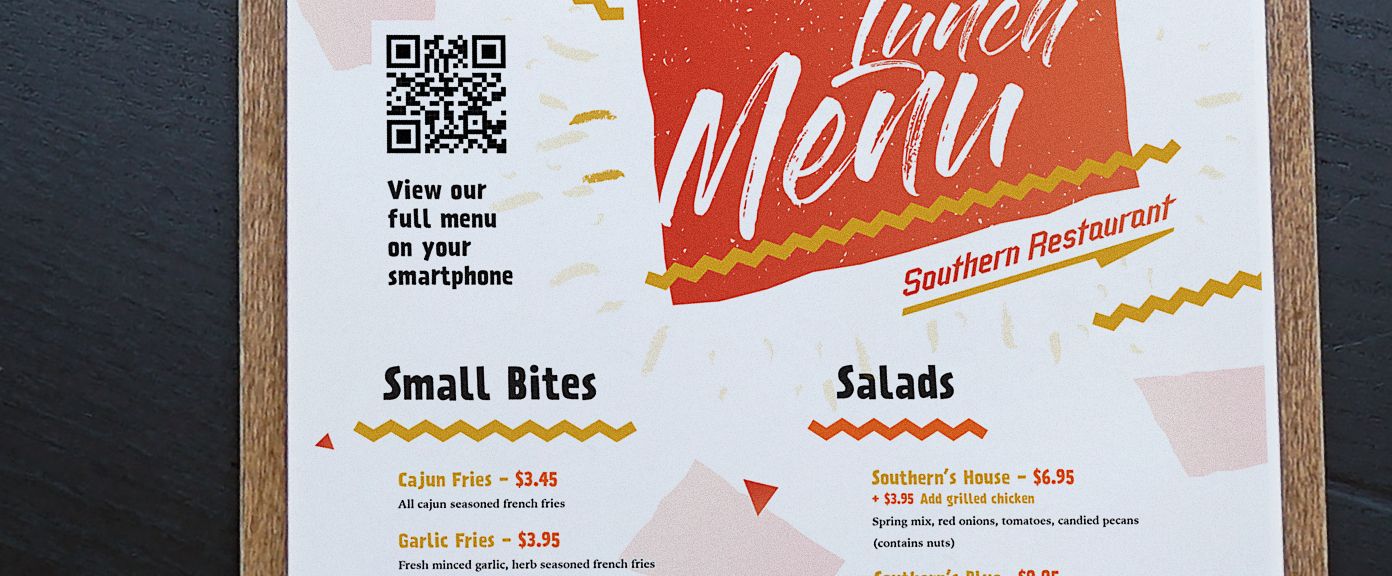 Qr Codes On Menus Qr Code Generator
